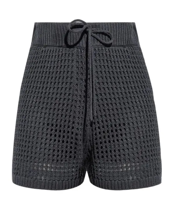 ALLSAINTS Paloma Drawstring Knit Shorts - Charcoalgrey