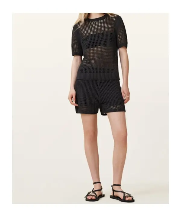 ALLSAINTS Paloma Drawstring Knit Shorts - Charcoalgrey