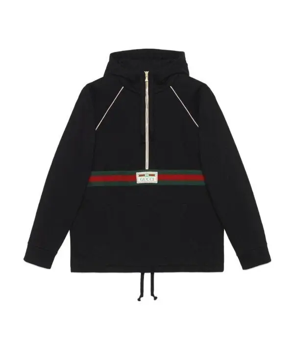 Gucci Cotton Jersey Sweatshirt With Web Detail