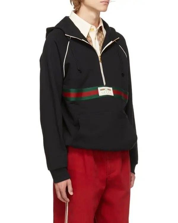 Gucci Cotton Jersey Sweatshirt With Web Detail