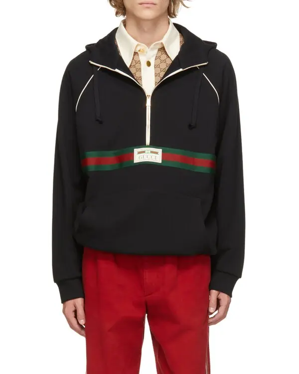 Gucci Cotton Jersey Sweatshirt With Web Detail
