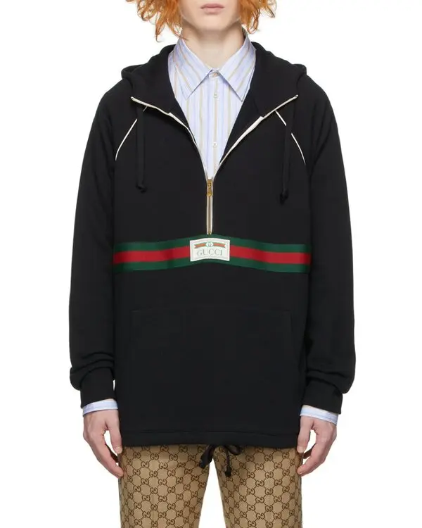 Gucci Cotton Jersey Sweatshirt With Web Detail