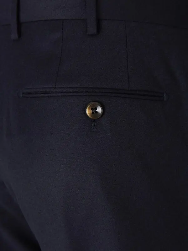 PT TORINO Slim-fit Wool Trousers - Black
