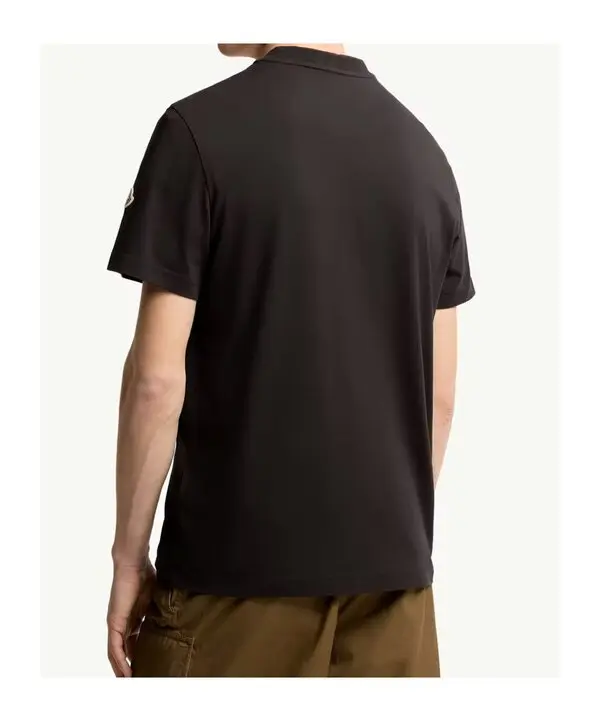 Moncler Velvet Logo T-shirt - Black