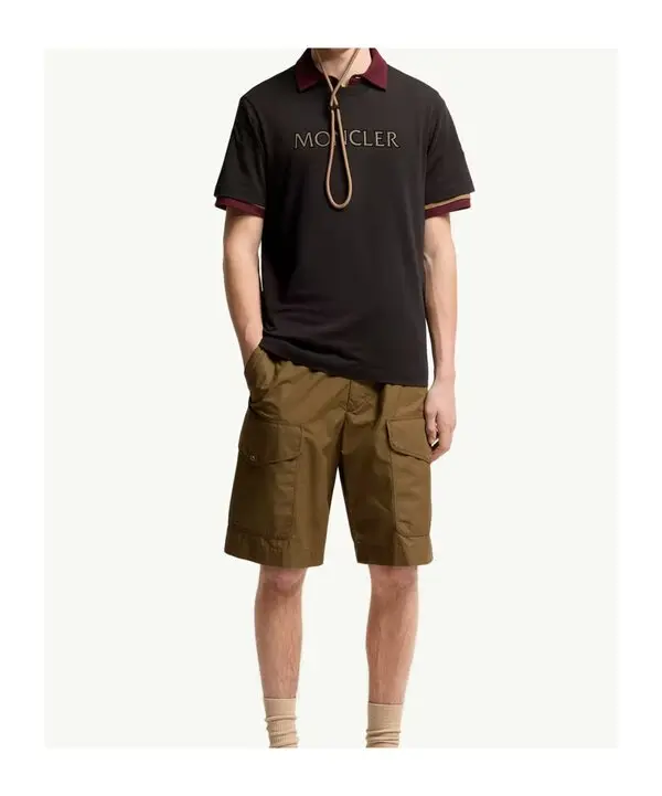 Moncler Velvet Logo T-shirt - Black