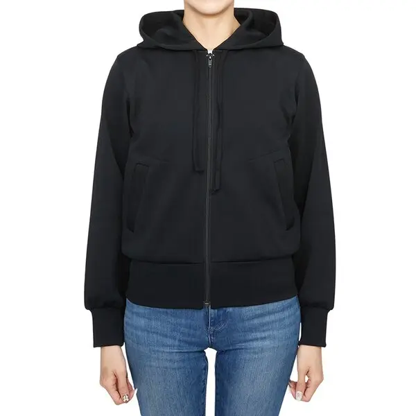 Play Comme Des Garcon Logo-appliqué Zip-up Hoodie - Black