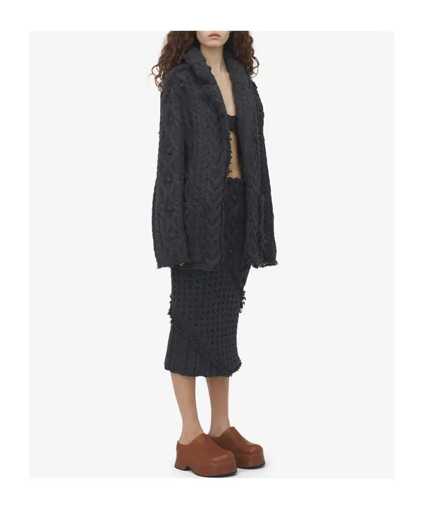 Alexander McQueen Cable-knit Cardigan With T-chain Detail
