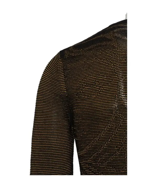 Versace Striped Slim Pullover - Green