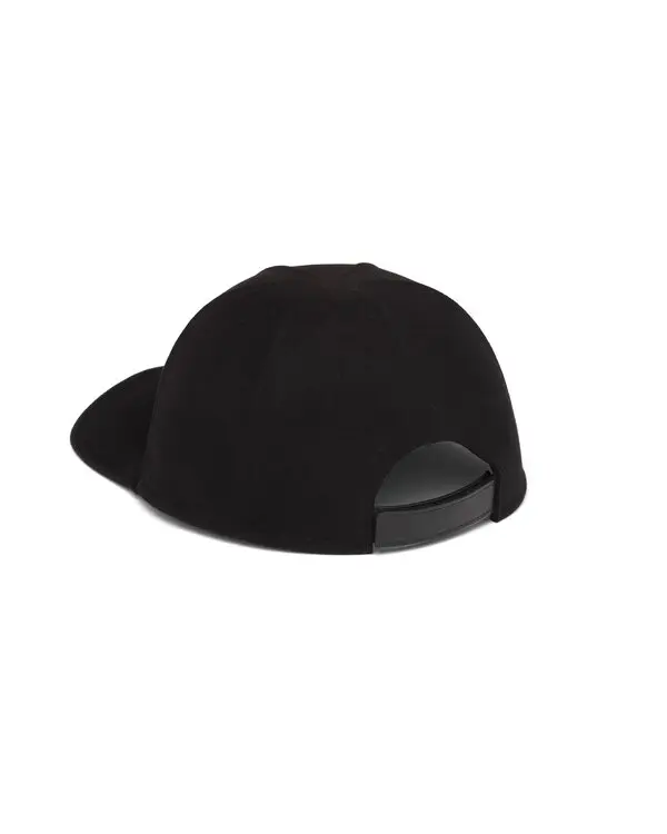 Prada Logo Plaque Baseball Cap - Black