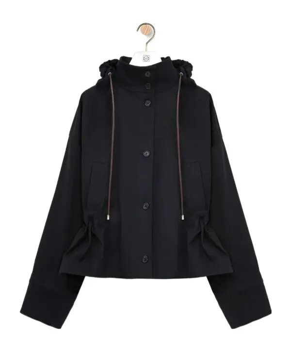 Loewe Hooded Jacket With Leather Accents