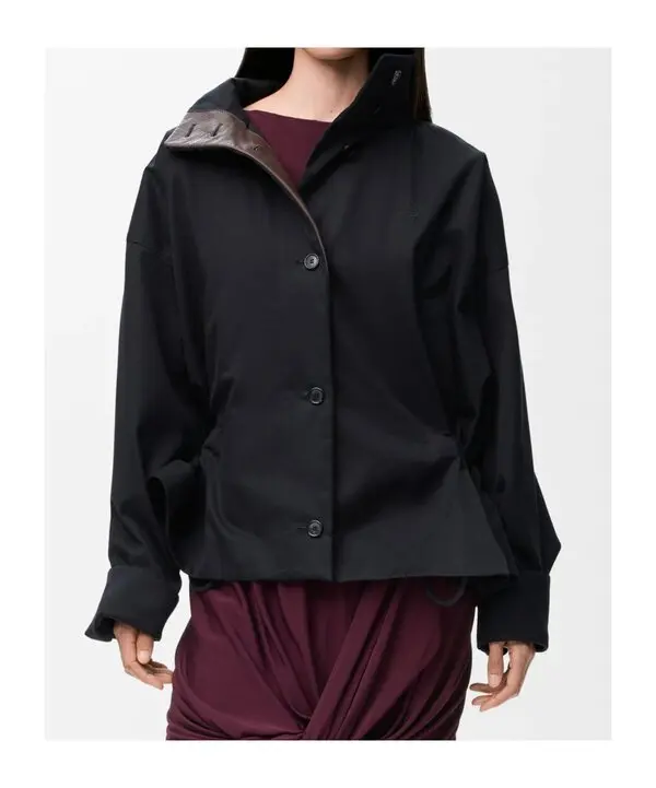 Loewe Hooded Jacket With Leather Accents