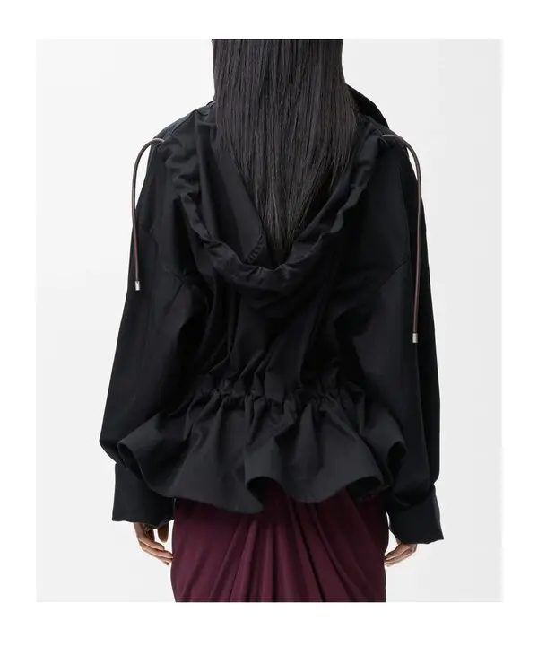 Loewe Hooded Jacket With Leather Accents