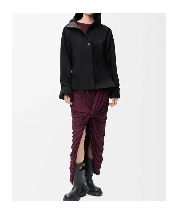 Loewe Hooded Jacket With Leather Accents