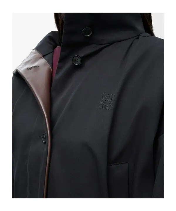 Loewe Hooded Jacket With Leather Accents