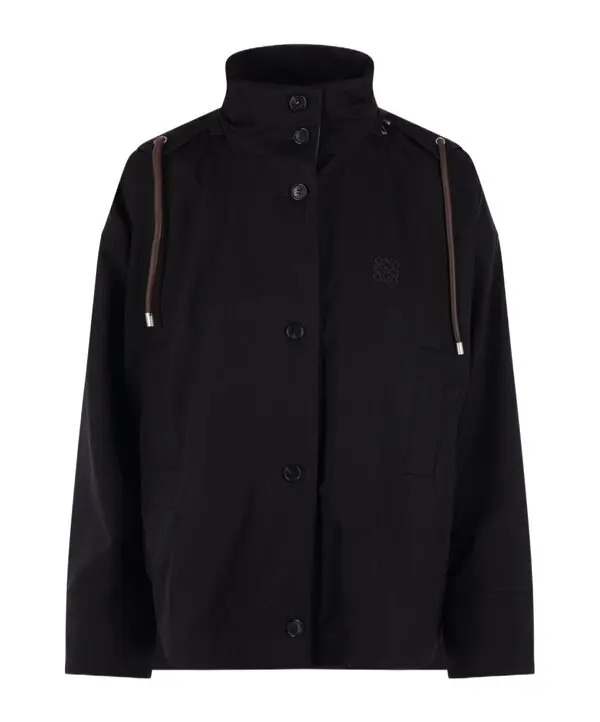 Loewe Hooded Jacket With Leather Accents