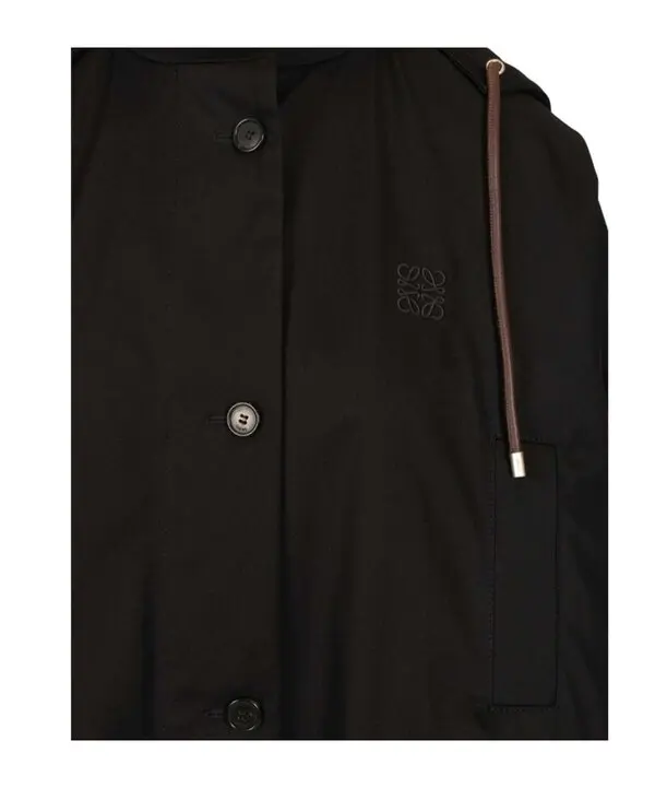 Loewe Hooded Jacket With Leather Accents