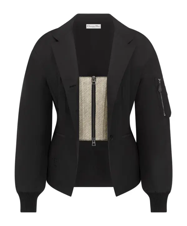 Dior Fitted Jacket With Integrated Bustier - Black