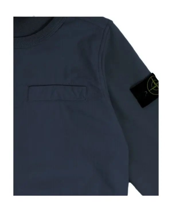 Stone Island Round Neck Long Sleeve Sweater - Blue