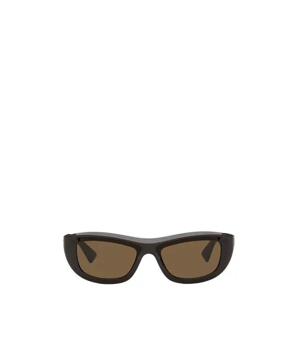 Bottega Veneta Rectangular Frame Sunglasses - Brown
