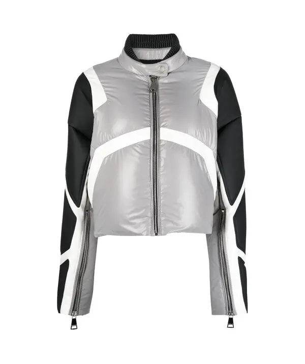 Khrisjoy Khris Crop Biker Puffer Jacket