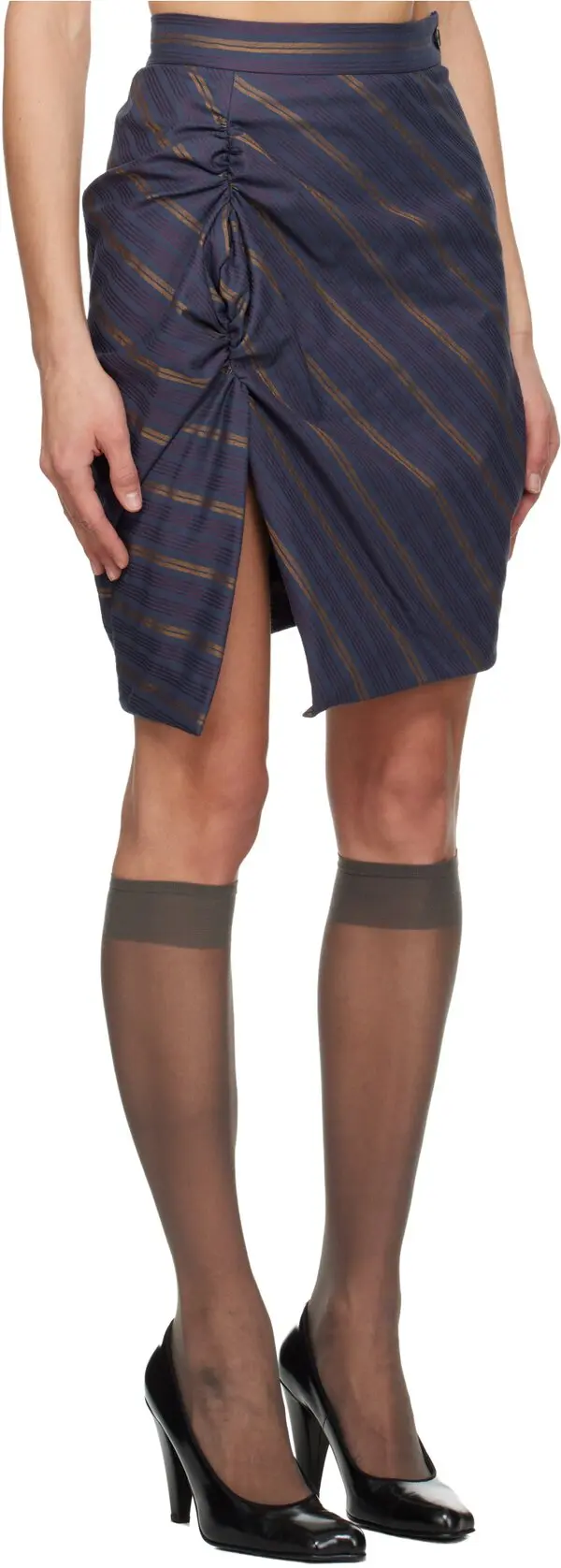 VIVIENNE WESTWOOD Striped Pleated Skirt