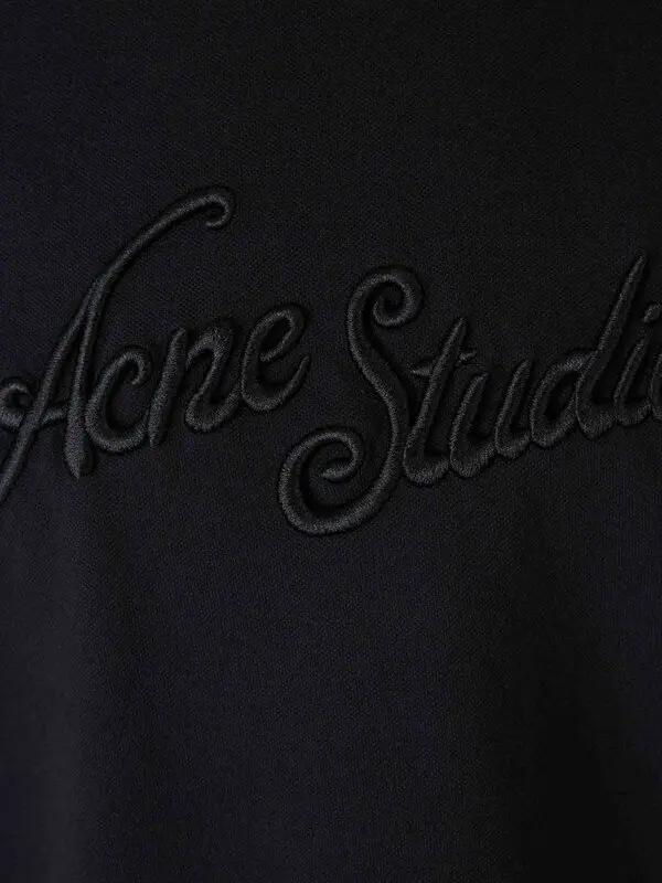 Acne Studios Logo Embroidered T-shirt - Black