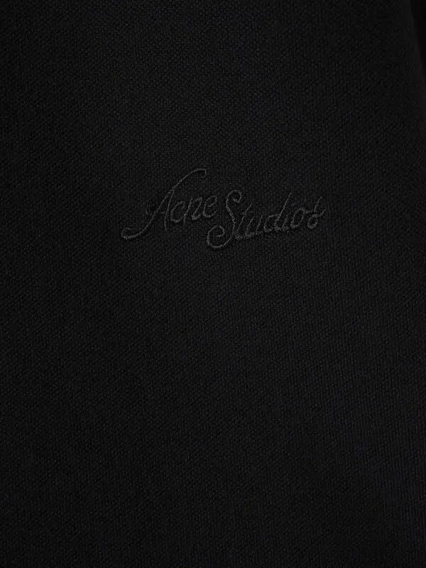 Acne Studios Logo Embroidered T-shirt - Black