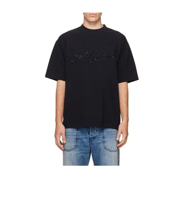 Acne Studios Logo Embroidered T-shirt - No