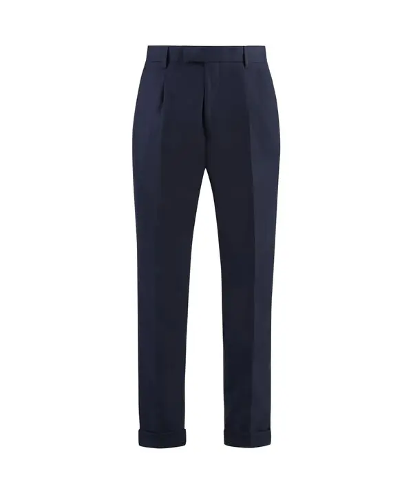 Hugo Boss Relaxed-fit Micro-patterned Trousers