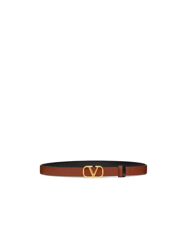 Valentino Garavani Vlogo Signature Reversible Belt - Brown/black