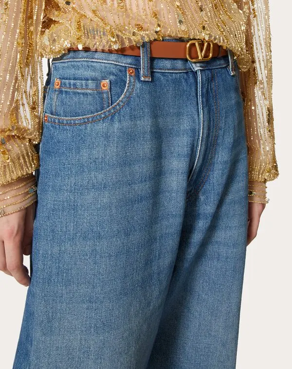 Valentino Garavani Vlogo Signature Reversible Belt - Brown/black