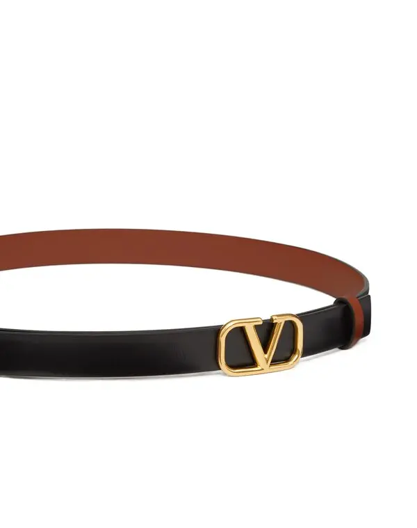 Valentino Garavani Vlogo Signature Reversible Belt - Brown/black