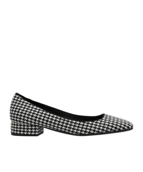 Dolce & Gabbana Houndstooth Square-toe Pumps - Black