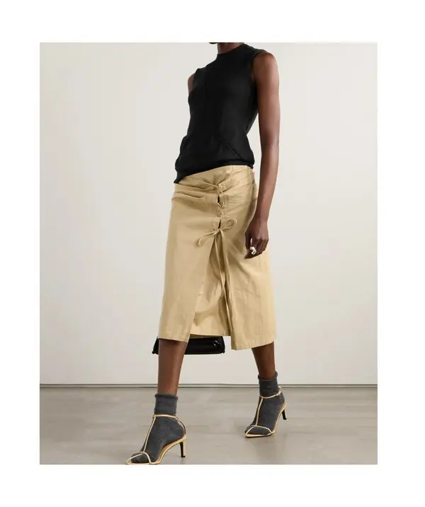 JIL SANDER Pin-hole Knitted Blended Vest