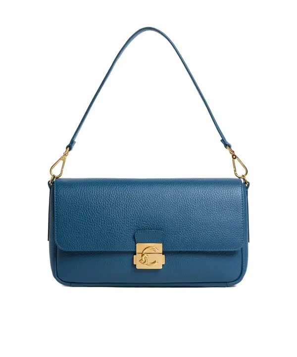 COCCINELLE C-me Lock Large Shoulder Bag - Blue