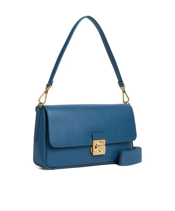 COCCINELLE C-me Lock Large Shoulder Bag - Blue