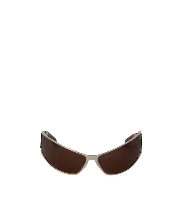 Off-White Luna Wraparound Frame Sunglasses With Printed Logo - Black