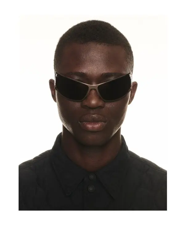 Off-White Luna Wraparound Frame Sunglasses With Printed Logo