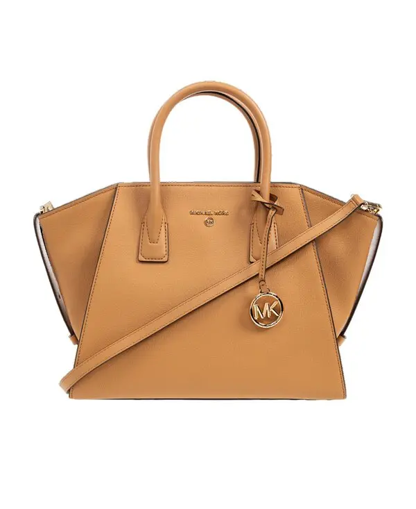 Michael Kors Large Avril Leather Logo Lettering Tote Bag