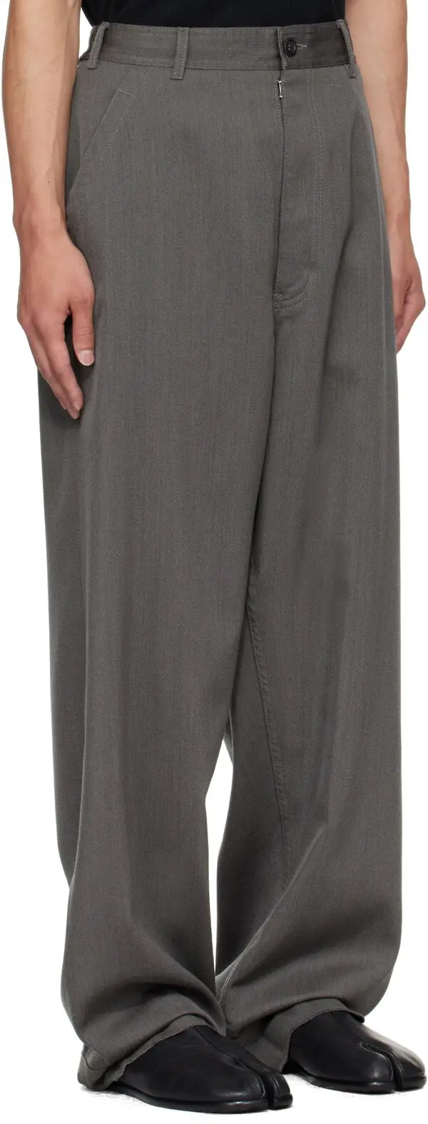 MAISON MARGIELA Cuffed Straight Leg Pants