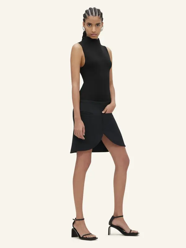 COURREGES Sleeveless High Neck Bodysuit
