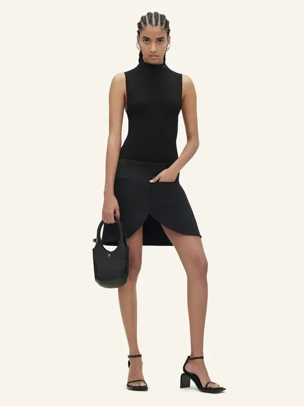 COURREGES Sleeveless High Neck Bodysuit
