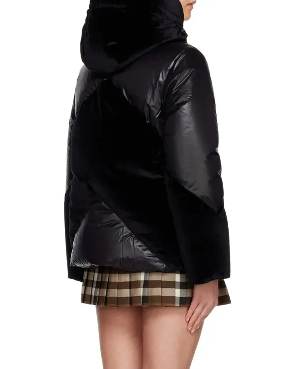 Burberry Chevron Puffer Jacket With Detachable Hood