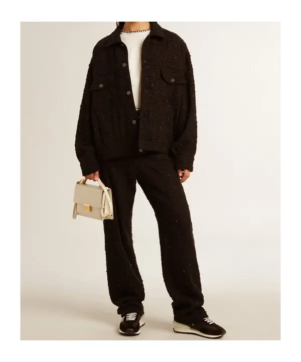 GOLDEN GOOSE Embellished Tweed Trousers