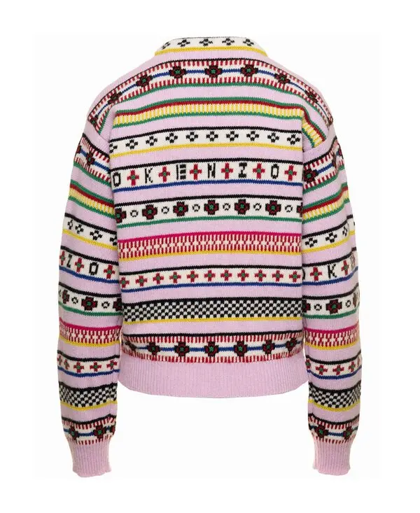 Kenzo Fair Isle Jacquard Knit Jumper - Multicolor