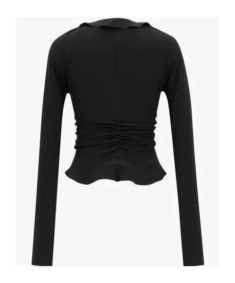 Saint Laurent Ruffled Long-sleeve Blouse