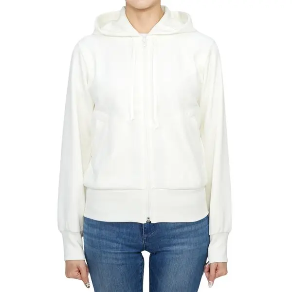 Play Comme Des Garcon Long Sleeve Hooded Sweatshirt - White