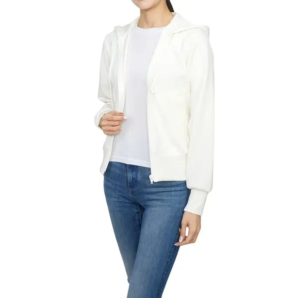Play Comme Des Garcon Long Sleeve Hooded Sweatshirt - White