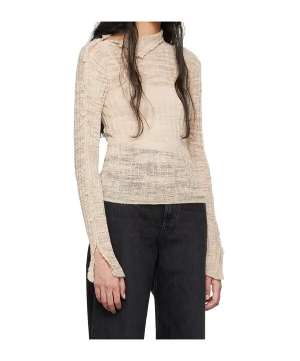 Acne Studios Sheer Ribbed Turtleneck Pullover