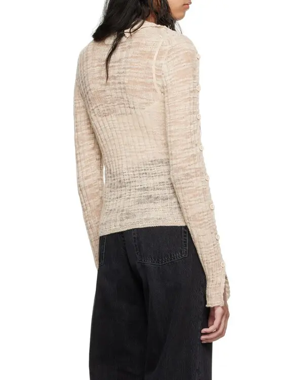Acne Studios Sheer Ribbed Turtleneck Pullover